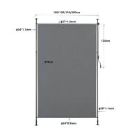 China Powder Coated Vertical Awning 150*270cm for Privacy Screen and Sun Protection in Dark Grey for sale