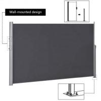 China 160x300cm Garden Sun Shade Canopy Retractable Awnings for Manual Operation Patio Side for sale