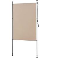 China Powder Coated 200x270cm Vertical Awning Water Resistant Grey Fabric for Balcony Garden for sale