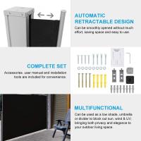 China Outdoor Patio Garden Privacy Divider with Manual Operation Method Steel Support Pole for sale