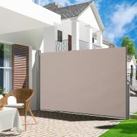 China Height 160cm Retractable Patio Screen Grey Frame 63x118inch Privacy Screen for Garden for sale