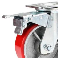 China 6 Inch Caster Wheels , Heavy Duty Swivel Casters With Double Lock Brake for sale