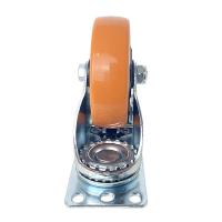 China 100mm Medium Duty Caster Polyurethane Wheel Swivel Type Caster With Brake for sale