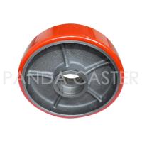 China 180mm 7 Inch Iron Core Polyurethane Pallet Truck Wheels replacement for sale