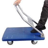 China Silent Durable Plastic Platform Trucks ,  Hand Truck Trolley 150kg for sale