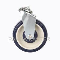China 5 Inch Shopping Cart Casters  PU Castor Wheels 125mm For Trolley for sale