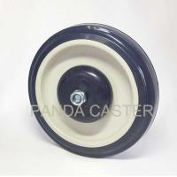 China 5 Inch Shopping Cart Casters  PU Castor Wheels 125mm For Trolley for sale