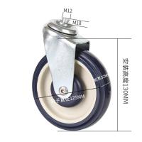 China 5 Inch Shopping Cart Casters  PU Castor Wheels 125mm For Trolley for sale