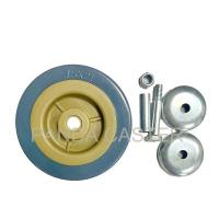 China Medium Duty Institutional Casters 75mm PVC Trolley Wheels Swivel Top Plate for sale
