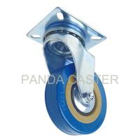 China Medium Duty Institutional Casters 75mm PVC Trolley Wheels Swivel Top Plate for sale