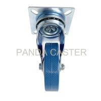 China Medium Duty Institutional Casters 75mm PVC Trolley Wheels Swivel Top Plate for sale