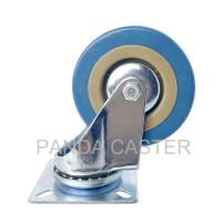 China Medium Duty Institutional Casters 75mm PVC Trolley Wheels Swivel Top Plate for sale