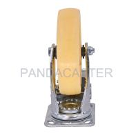 China Heavy Duty Nylon Caster Wheels 200mm Swivel Castors With Double Lock Brake Device for sale