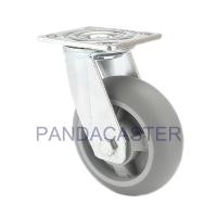 China 6 Inch Heavy Duty Wheels Round Thermoplastic Rubber Nonmarking Swivel Caster Wheels for sale