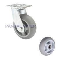 China 6 Inch Heavy Duty Wheels Round Thermoplastic Rubber Nonmarking Swivel Caster Wheels for sale