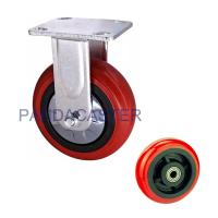 China Korean Style 6 Inch Polyurethane Casters , Heavy Duty Fixed Castors for sale