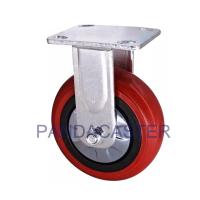 China Korean Style 6 Inch Polyurethane Casters , Heavy Duty Fixed Castors for sale
