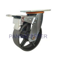 China Heavy Duty Cast Iron Wheel High Temperature Resistant Casters With Brake Device for sale