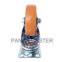 China Orange 4 Inch Polyurethane Wheels , Medium Duty Swivel Casters for sale