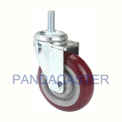 China 130mm Medium Duty Casters With Screw Stem 4 In Swivel Caster for sale