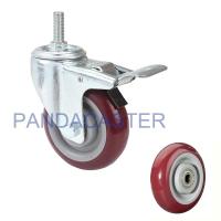 China Durable Medium Duty Casters 220Lbs 100mm Braked Castors for sale