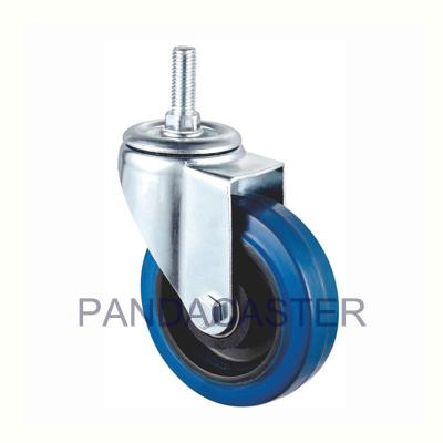 China Stem Swivel Caster Wheels , 4 In Rubber Swivel Caster With Brake for sale