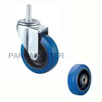 China Stem Swivel Caster Wheels , 4 In Rubber Swivel Caster With Brake for sale