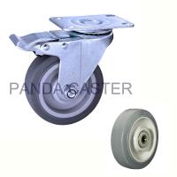 China SGS Medium Duty Casters  Thermoplastic 4 Inch Rubber Caster Wheels for sale
