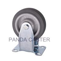 China 4 Inch Thermo Plastic Rubber TPR Wheel Medium Duty Top Plate Fixed Caster for sale