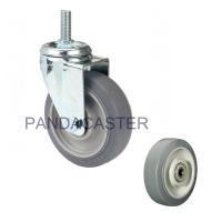 China 4 Inch Nonmarking Theromo Plastic Rubber Tread Wheel Screw Stem Swivel Casters for sale