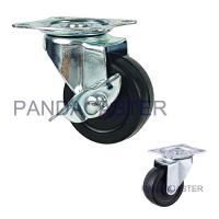 China Black Hard Rubber Casters 44lbs Swivel Caster Wheels For Furniture for sale