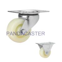 China White 3 Inch Light Duty Casters Low Gravity Center Polypropylene Castors for sale