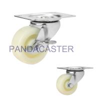 China PP Light Duty Casters 3 Inch Low Gravity Center Top Plate Swivel Casters With Brake for sale