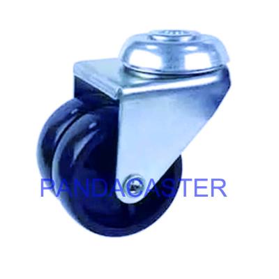 China Black Polypropylene Swivel Furniture Wheels Bolt On Swivel Castors for sale