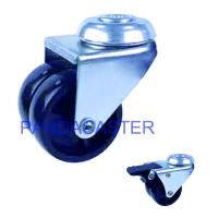 China Black Polypropylene Swivel Furniture Wheels Bolt On Swivel Castors for sale