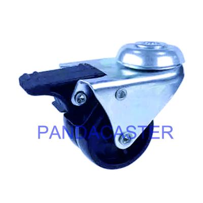 China Sturdy Black Caster Wheels Bolt Hole Swivel Wheels For Furniture for sale