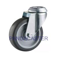 China 4 Inch Institutional Casters 80Kg 176Lbs Thermoplastic Rubber Cart Caster Wheels for sale