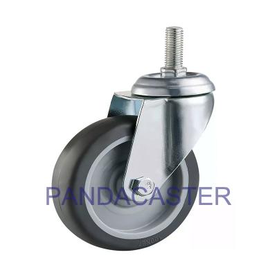 China Thermoplastic Rubber Swivel Caster Wheels 4 Inch Institutional Castors for sale