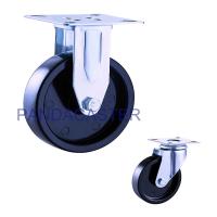 China Fixed Polypropylene Caster Cart Wheels , Low Profile Swivel Caster Top Plate for sale