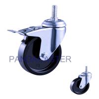 China Threaded Swivel Casters M12 Caster Wheels With Dual Lock Brake for sale