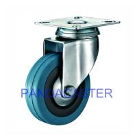China Light Duty Institutional Casters Gray 3 Inch Swivel Caster Rubber Wheels for sale