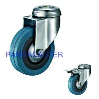 China Manmade Rubber Institutional Casters Light Duty 75MM Furniture Trolley Wheels for sale