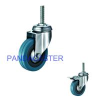 China Rubber Wheel Castors , Institutional Stem Swivel Castors With Brakes for sale