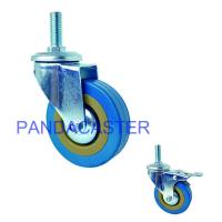 China Durable Caster Trolley Wheels 3 Inch 75mm Gray PVC Wheels Light Duty for sale