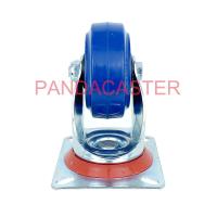 China 125mm Industrial Caster Wheels 150Kg Super Elastic Rubber Wheels for sale