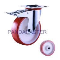 China 330Lbs Industrial Grade Casters Swivel 125mm Trolley Wheels With Dual Lock for sale