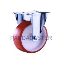 China Rigid Industrial Caster Wheels 330Lbs Polyurethane PU Trolley Wheels for sale