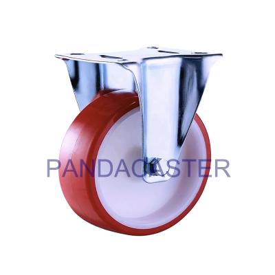 China Rigid Industrial Caster Wheels 330Lbs Polyurethane PU Trolley Wheels for sale