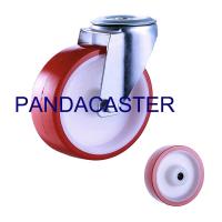China 5 Inch Polyurethane Industrial Caster Wheels 150KG Swivel Bolt Hole Caster for sale
