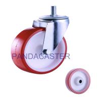 China Swivel Industrial Stem Casters 125mm 5 inch Polyurethane Wheels for sale